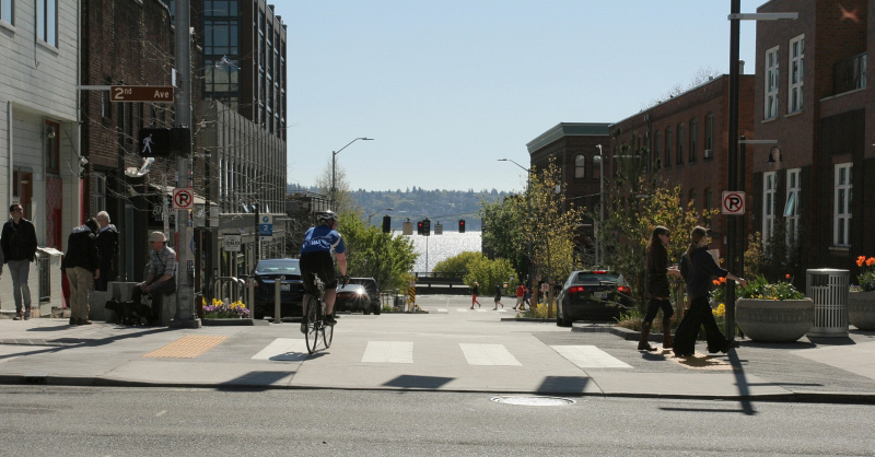 Bell Street Park Shared Street, Seattle - NACTO
