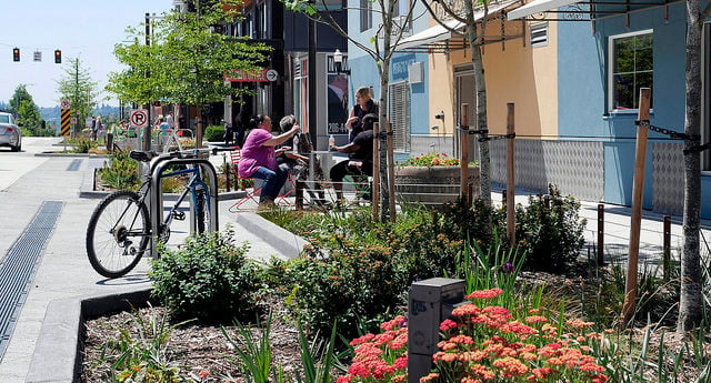 Bell Street Park Shared Street, Seattle - NACTO